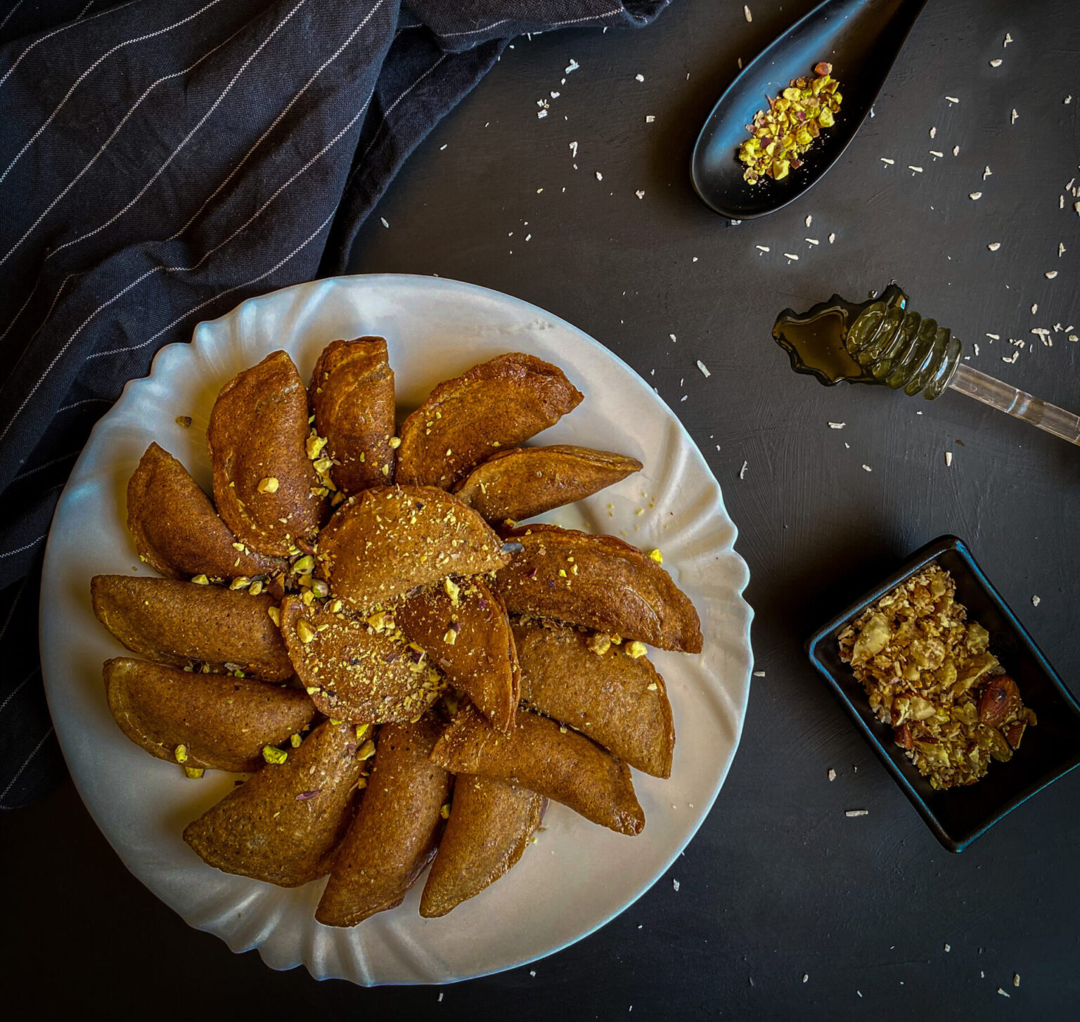 Healthier Homemade Classic Stuffed Qatayef (Middle Eastern Pancakes ...